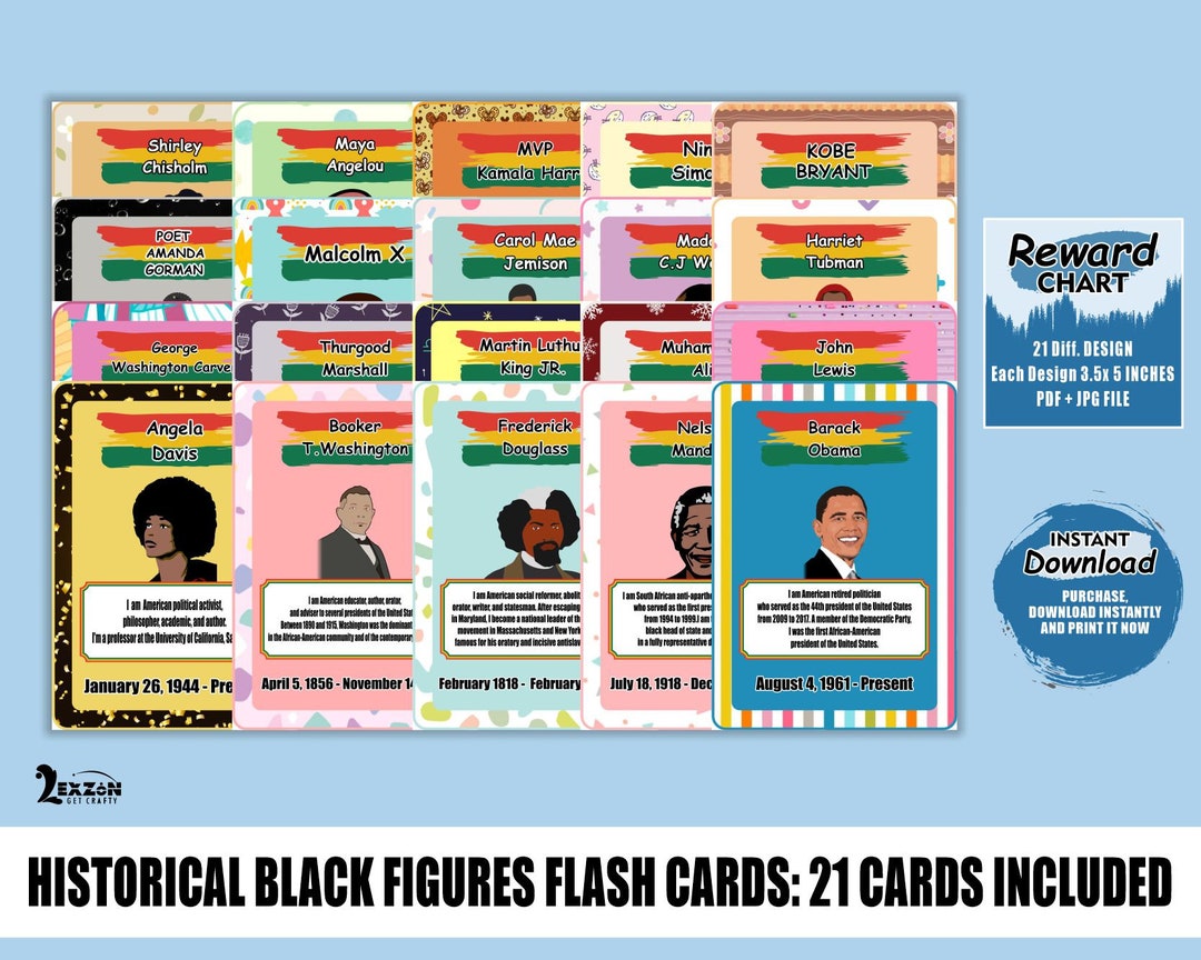 Black History Flash Cards, Homeschool Resources, Kids Flash Cards ...