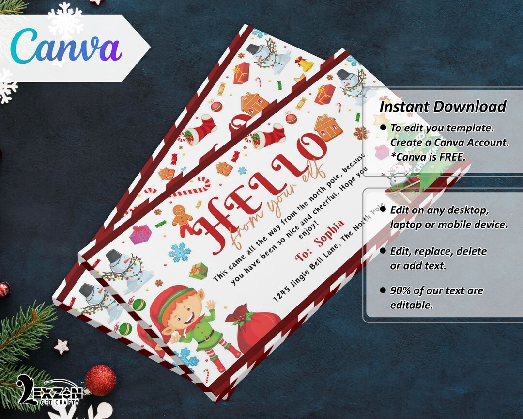 Editable Christmas Elf Bar Wrapper Template, Christmas Chocolate ...