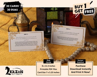 Dua Cards 30 Duas for 30 Days Ramadan Dua Card Set Prayer Cards - Etsy ...