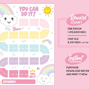 Unicorn Reward Chart Printable Unicorn Behavior Chart Daily Chore Chart ...