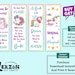Printable Unicorn Bookmark Instant Digital Download 4 Printable Unicorn ...