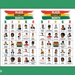 Black History Month Bingo, Black History Games, Black History Trivia ...