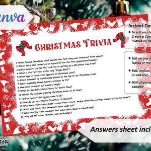 Christmas Trivia Game, Christmas Party Games, Festive Season ...