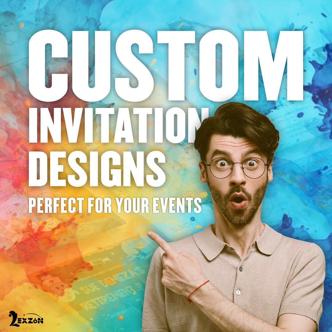 I Will Design Custom Party Invitation Custom Order Birthday Invitations ...