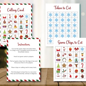 Christmas Bingo, Unique Bingo Cards, Kids' Christmas Activity ...