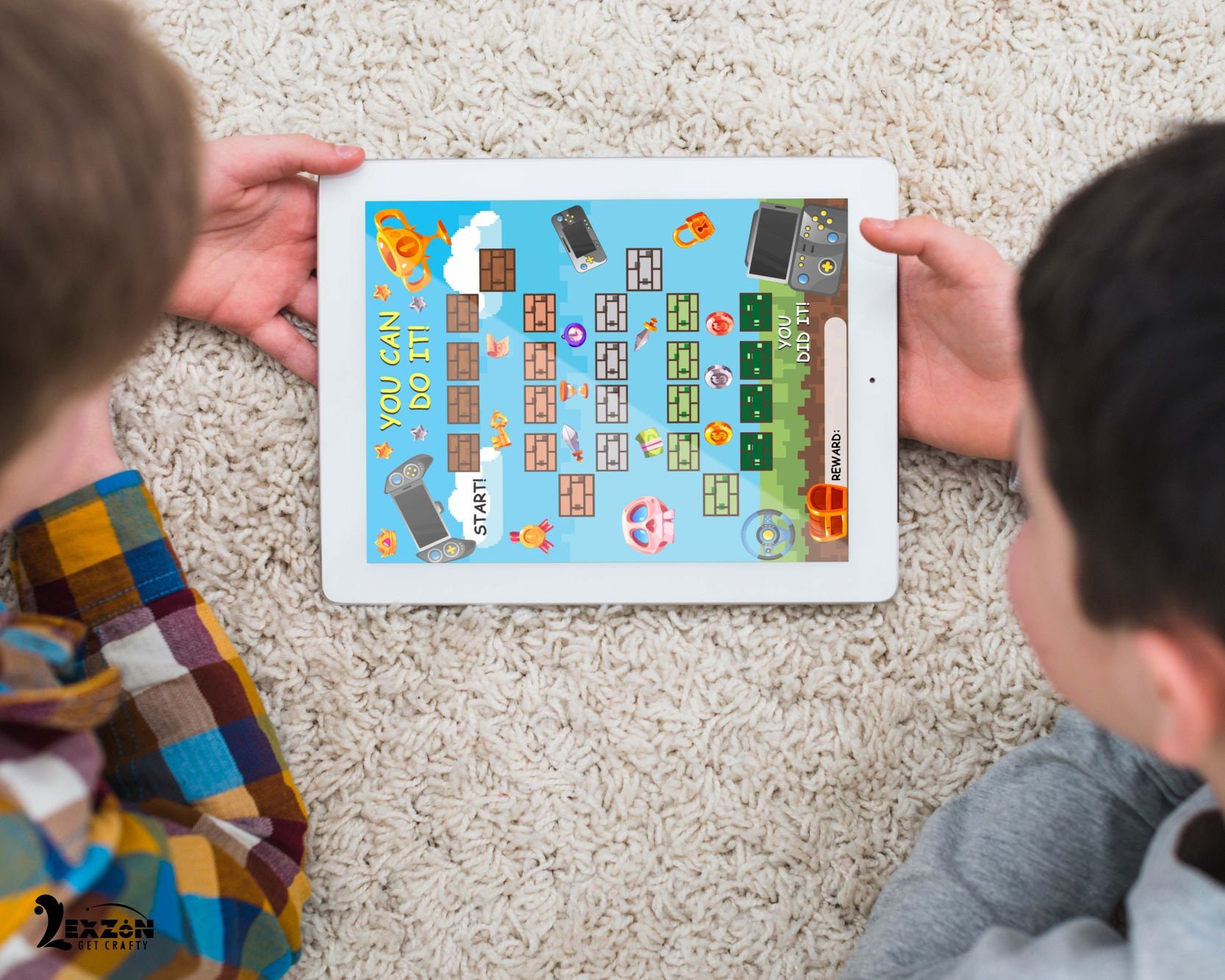 Printable Video Game Reward Chart Gamer Behavior Chart Kids Daily Chore ...