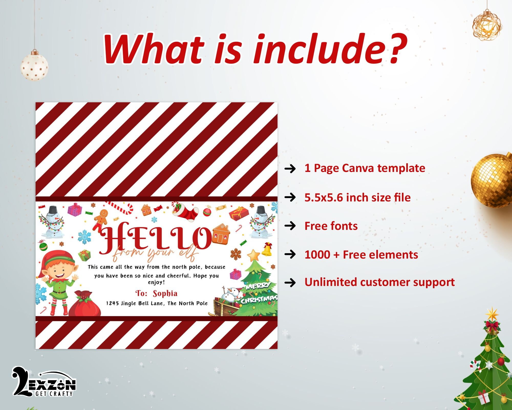 Editable Christmas Elf Bar Wrapper Template, Christmas Chocolate ...