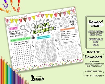 Construction Party Placemat | Printable Trucks and Tractor Birthday ...