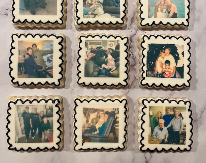 Edible Photo Cookies Personalized Photo Cookies Custom Printed Sugar ...