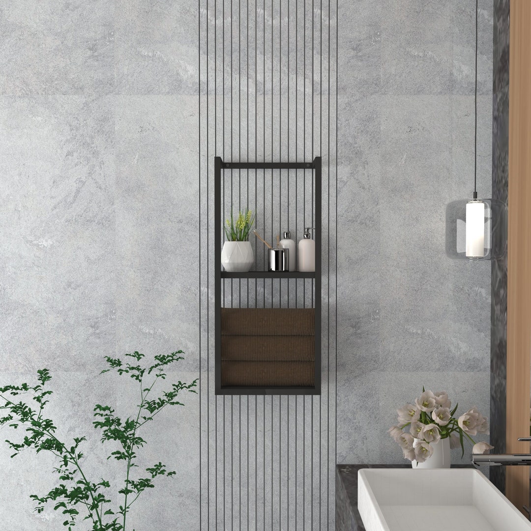 Bath Towel Storage, Towel Shelf Vertical, Hand Towel Rack, Housewarming ...