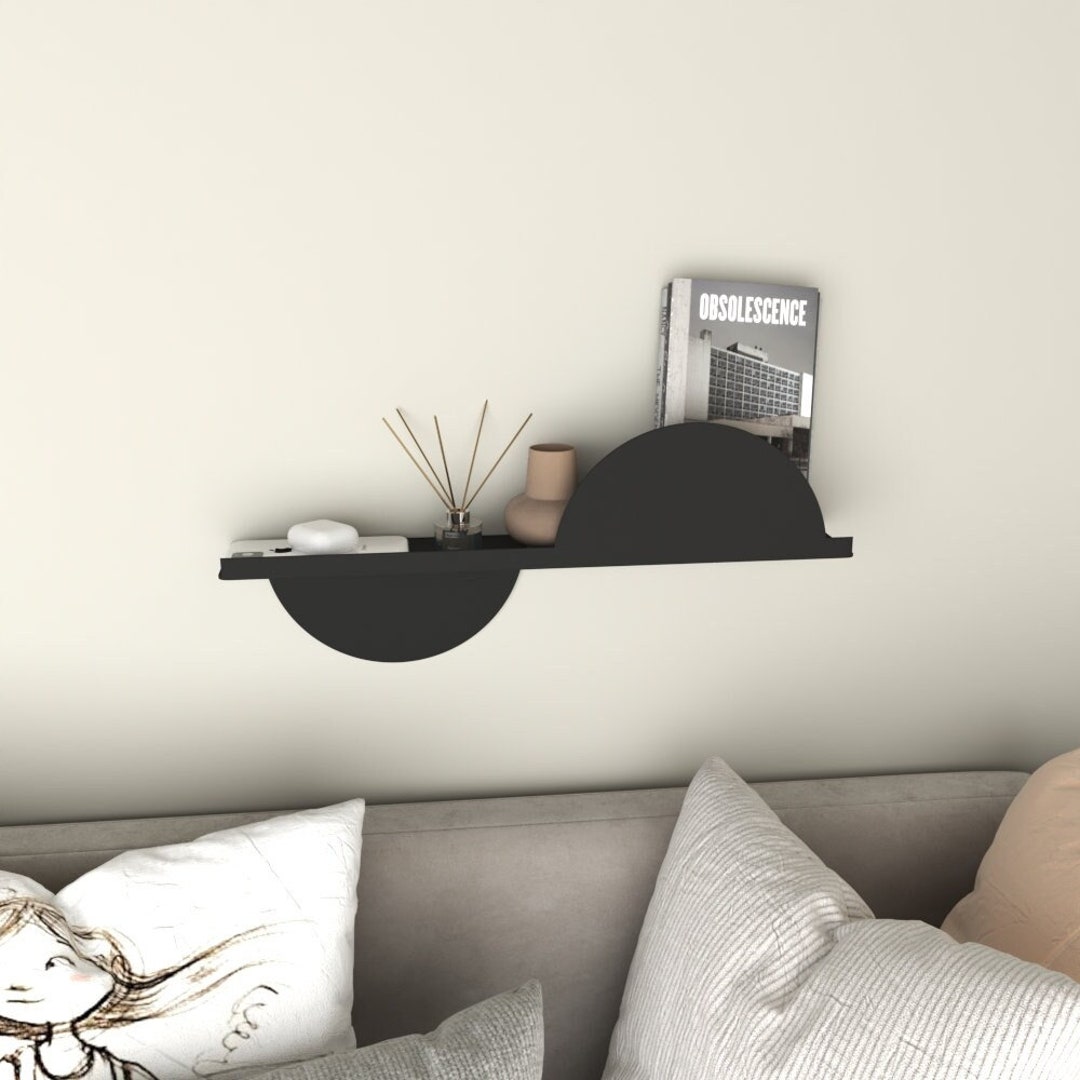 Stylish Metal Bookcase, Modern Metal Bookshelf, Housewarming Gift, Wall ...