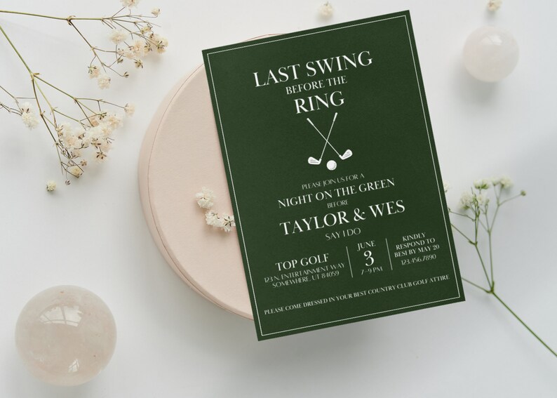 Golf Bridal Shower Invite, Couples Engagement Party (digital Download ...