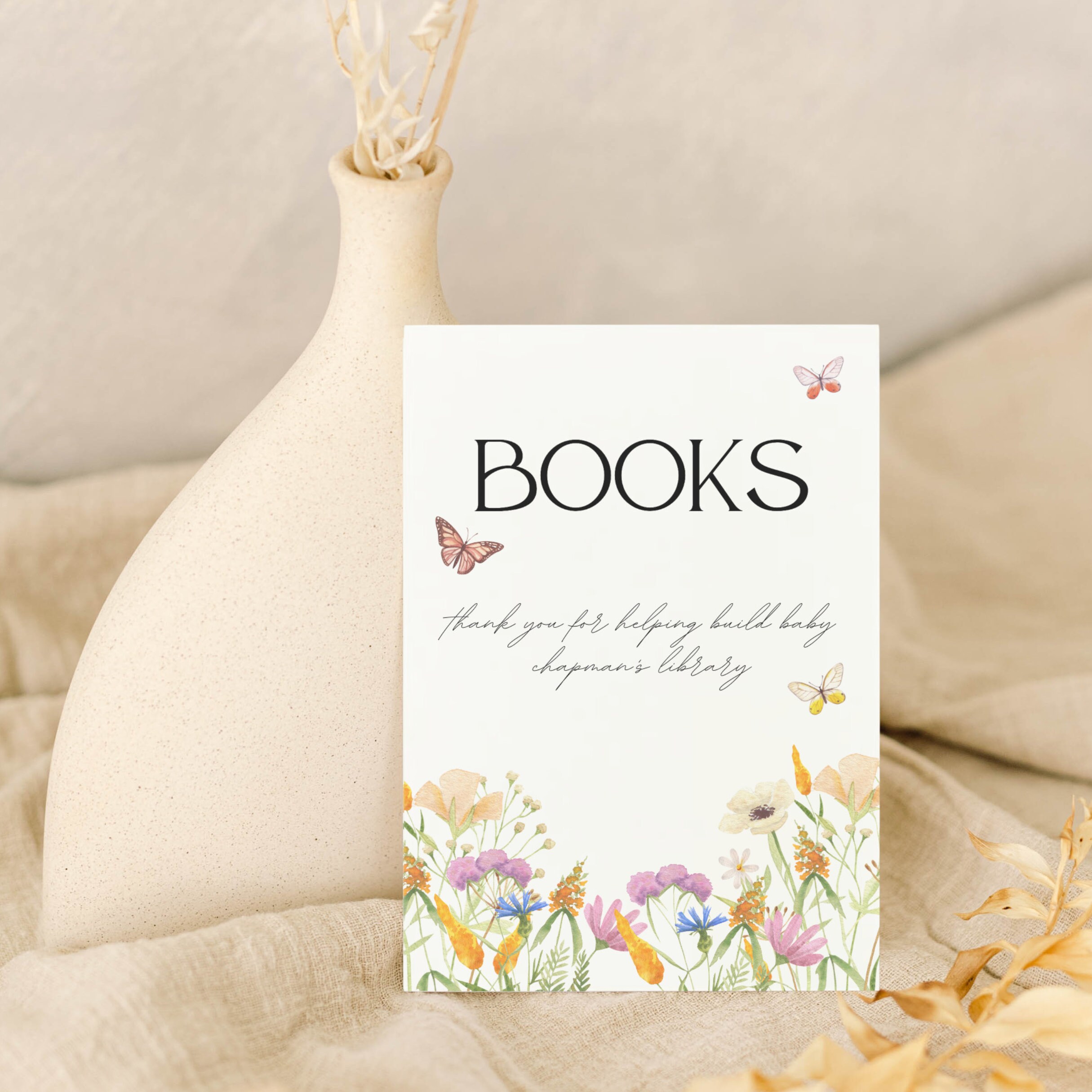 Butterfly Kisses Baby Shower Sign Set, There's a Little Butterfly on ...