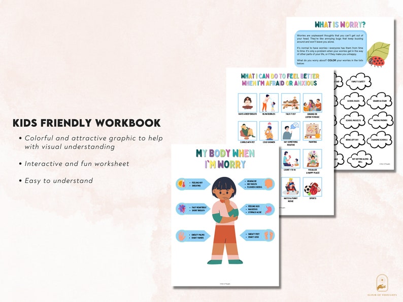 CBT Worksheets for Kids | Therapy Worksheets | Cognitive Restructuring ...