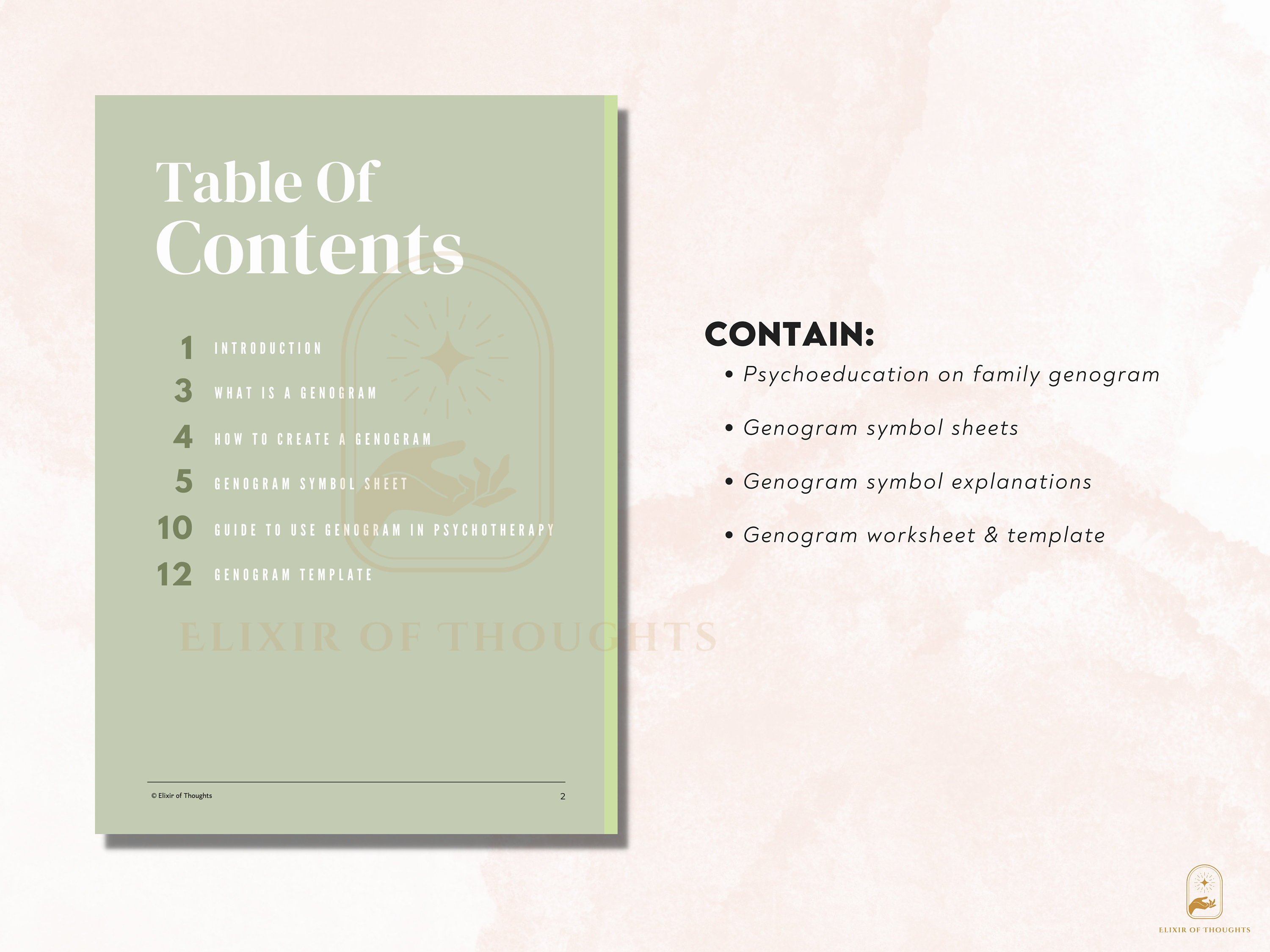 Family Genogram Workbook - Tool for Understanding Family Dynamics ...