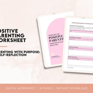 Positive Parenting Guide | Parents' Self-reflect | Digital Worksheets ...