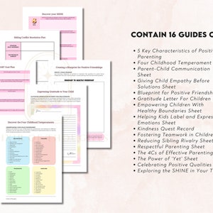 Positive Parenting Guide | Parents' Self-reflect | Digital Worksheets ...