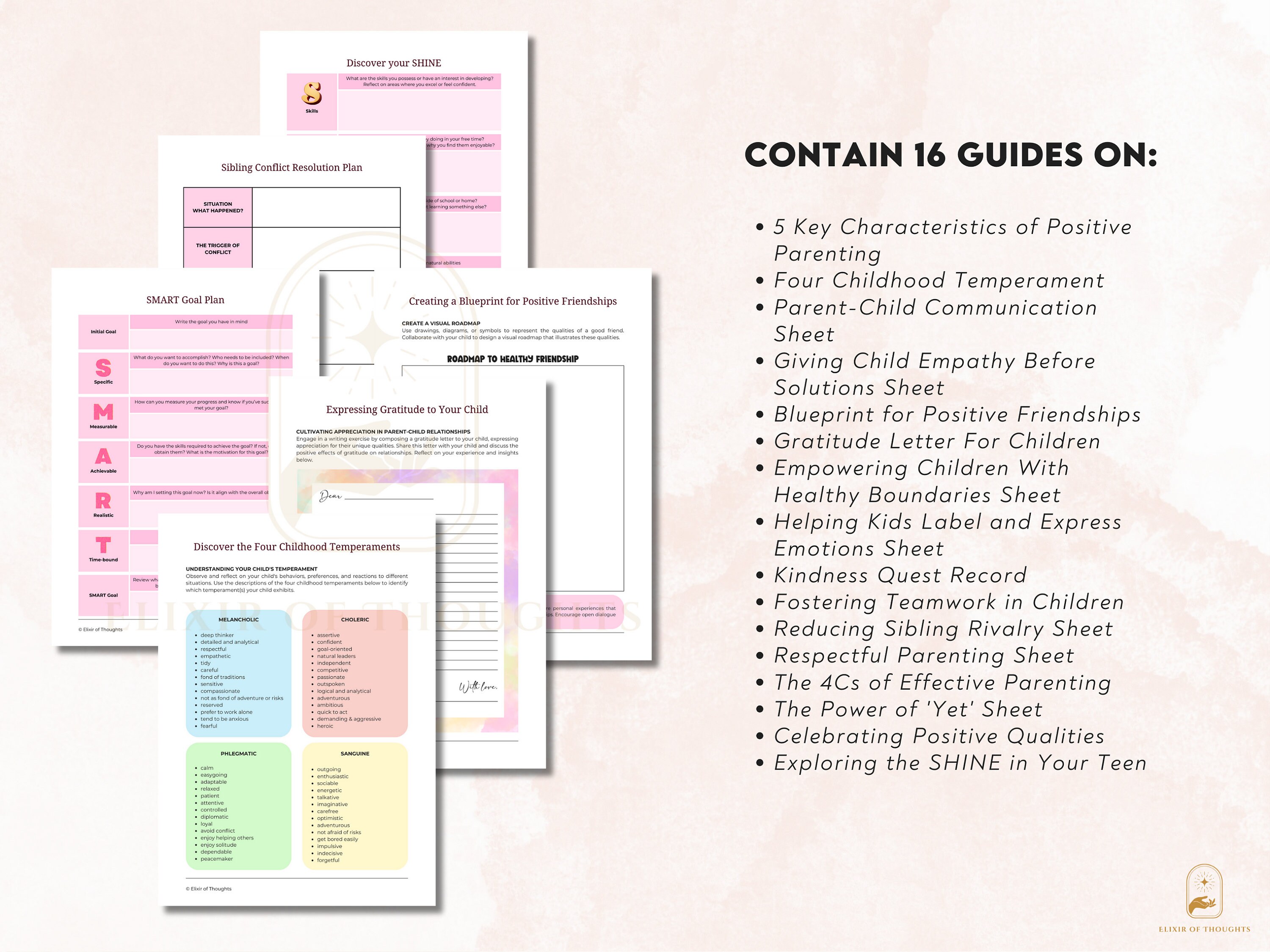 Positive Parenting Guide | Parents' Self-reflect | Digital Worksheets ...