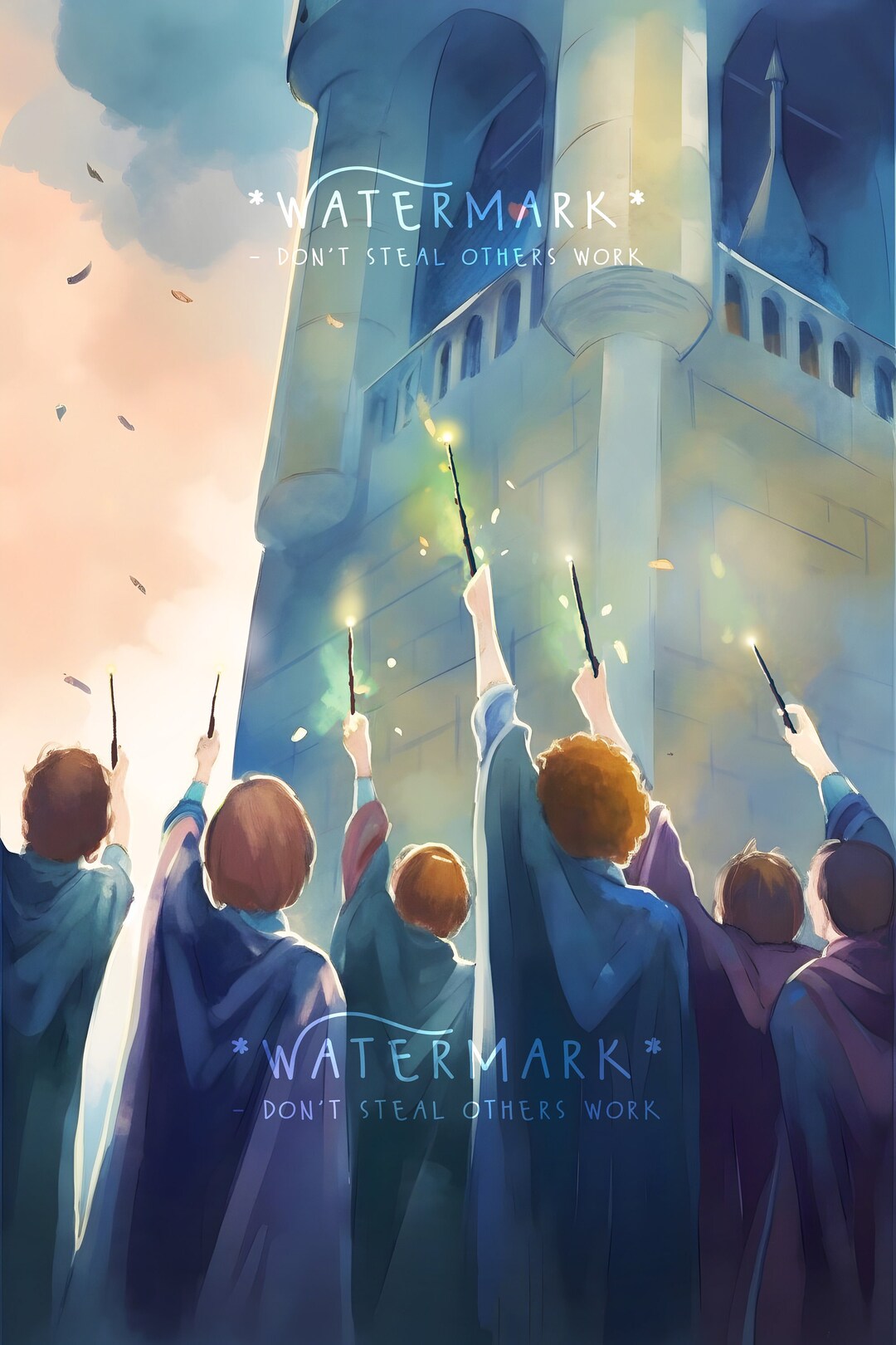 Tribute to a Headmaster Inspired Digital Poster Print Wands Up - Etsy