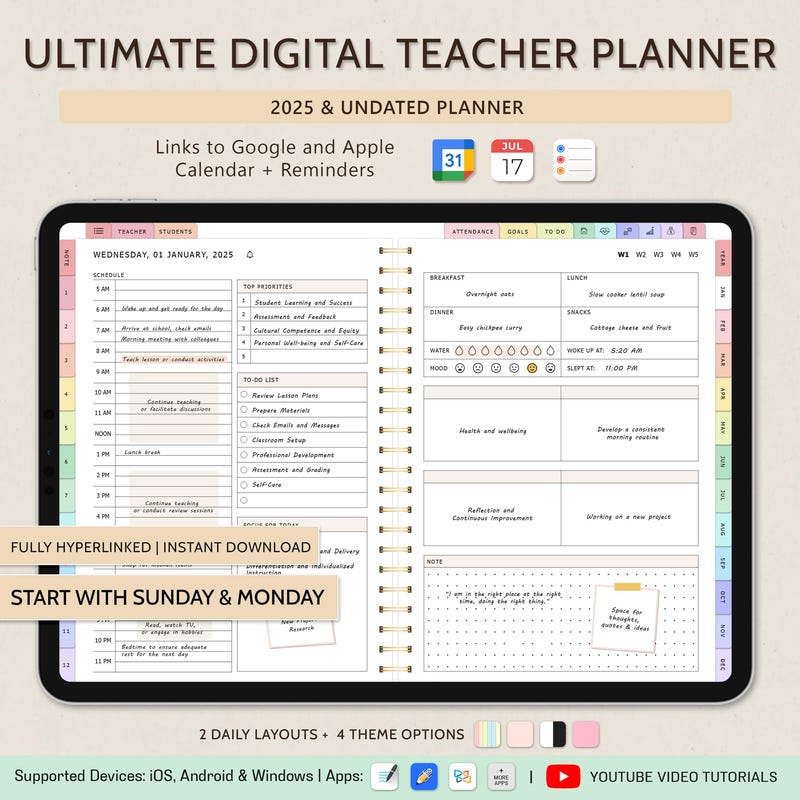 Teacher Planner - Etsy