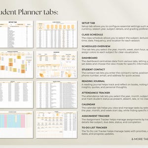 Student Academic Planner Spreadsheet, School Assignment Tracker Google ...