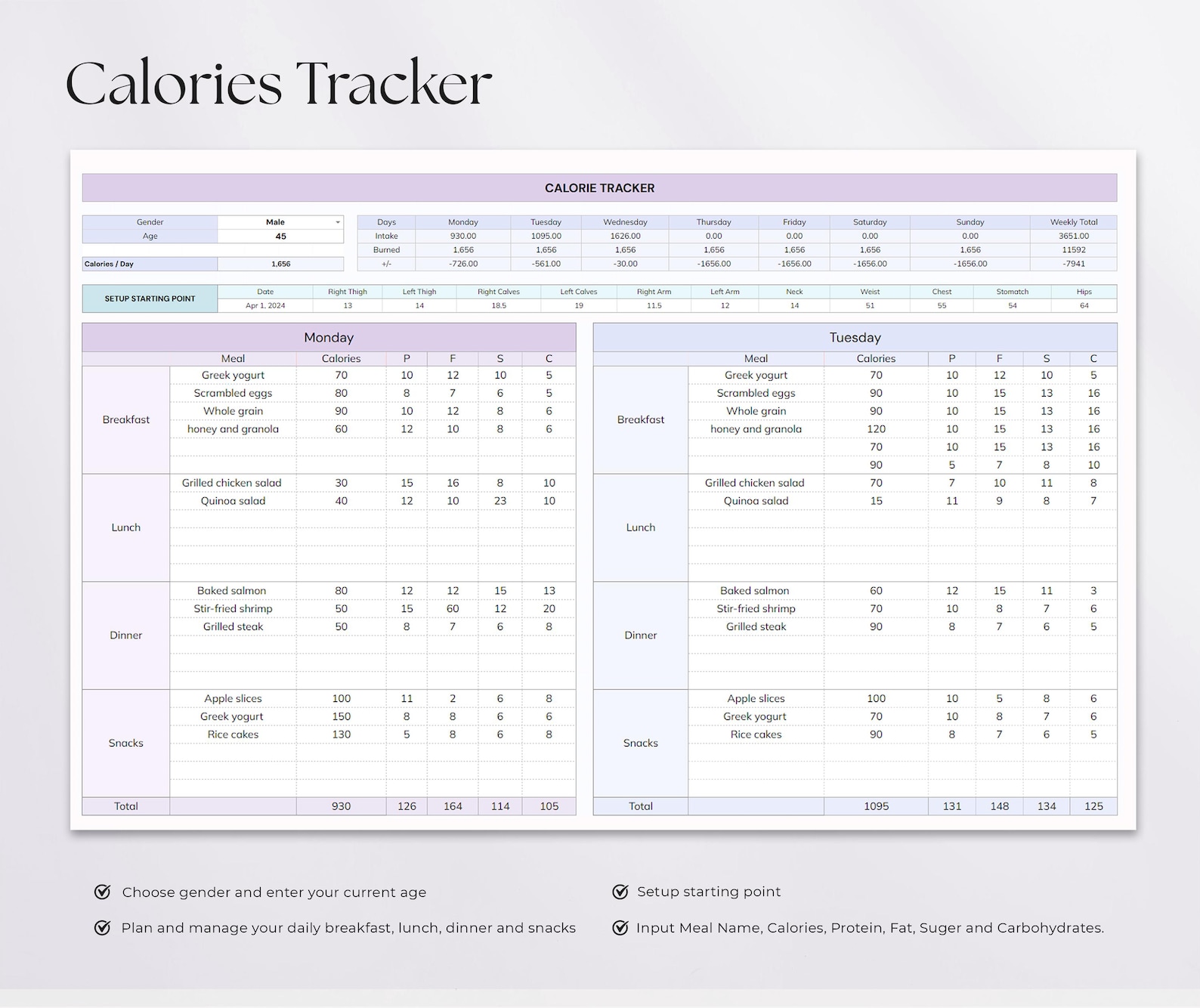 Weight Loss Tracker Spreadsheet Google Sheets Excel Weight Loss Tracker ...