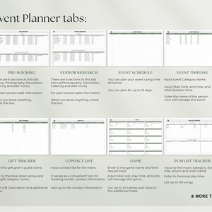 Event Planner Template Google Sheets Digital Event Planner Excel Spreadsheet Event Party Budget ...