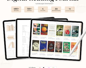 Digital Reading Journal, Digital Reading Planner, Reading Digital ...