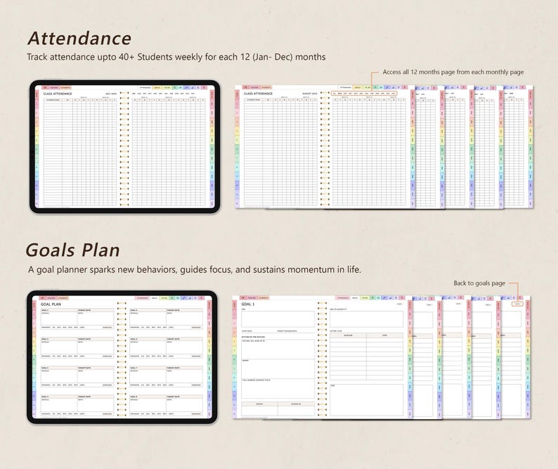 Digital Teacher Planner 2025 2026 Planner & Undated Academic Planner ...