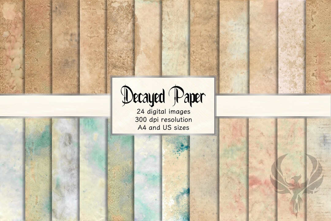 Printable Distressed Paper, Digital Paper Pack, Junk Journal Paper ...