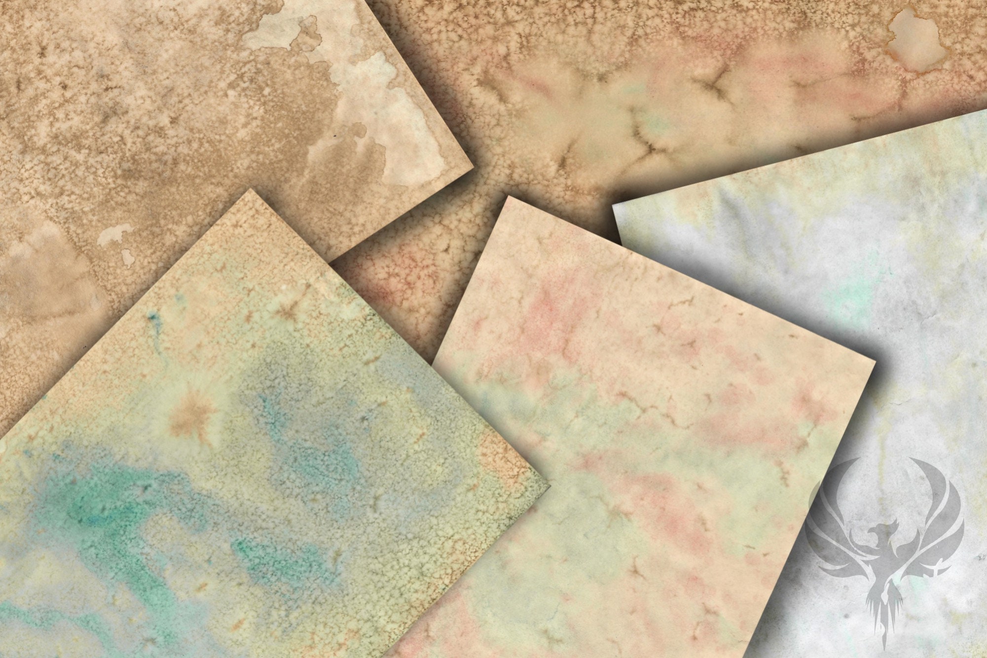 Printable Distressed Paper, Digital Paper Pack, Junk Journal Paper ...