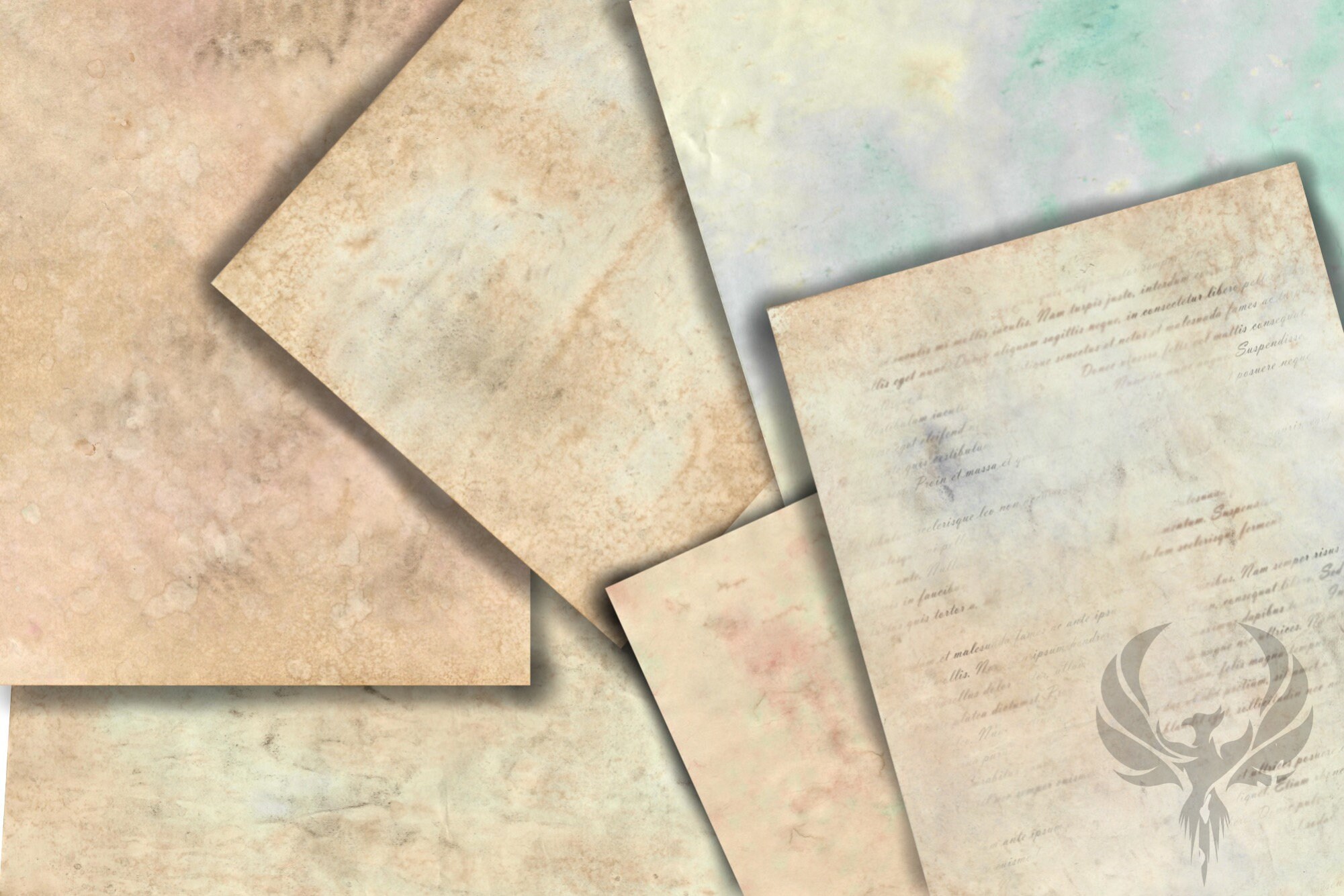 Printable Distressed Paper, Digital Paper Pack, Junk Journal Paper ...