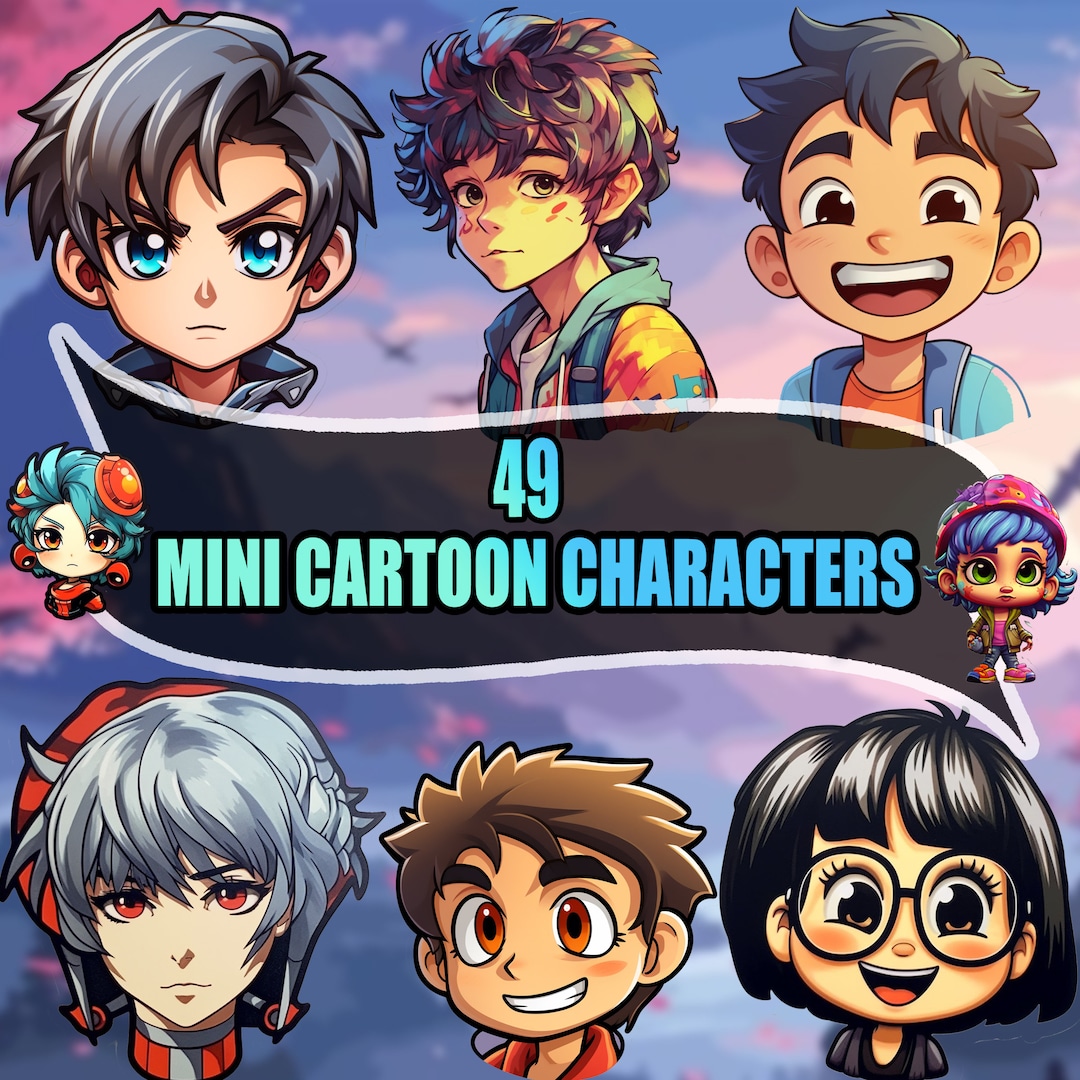 Mini Cartoon Characters Png Cartoons Clipart Png Clipart PNG Instant ...