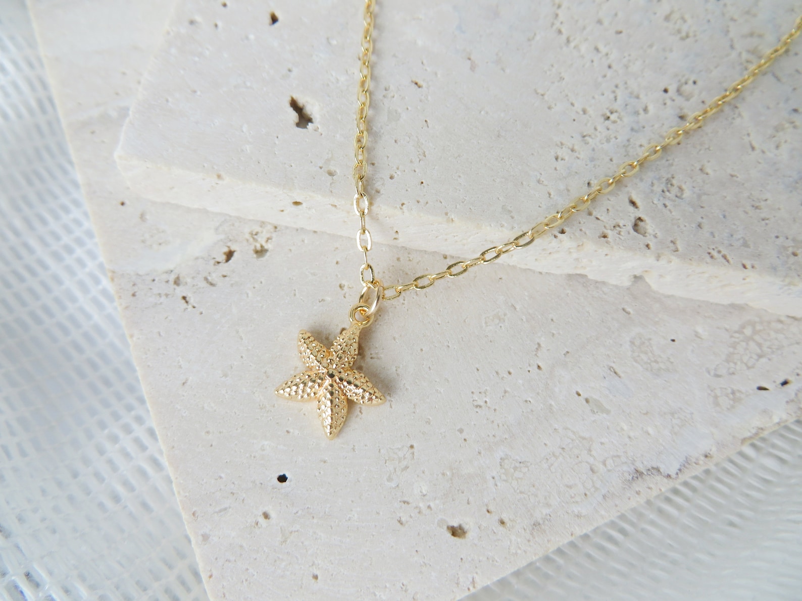 Starfish Necklace, Gold Starfish Necklace, Starfish Jewelry, Beach ...