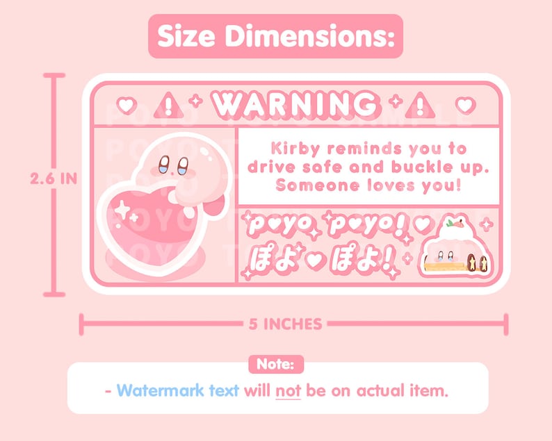 Affirmation Cute Car Warning Sticker Car Decal Airbag - Etsy