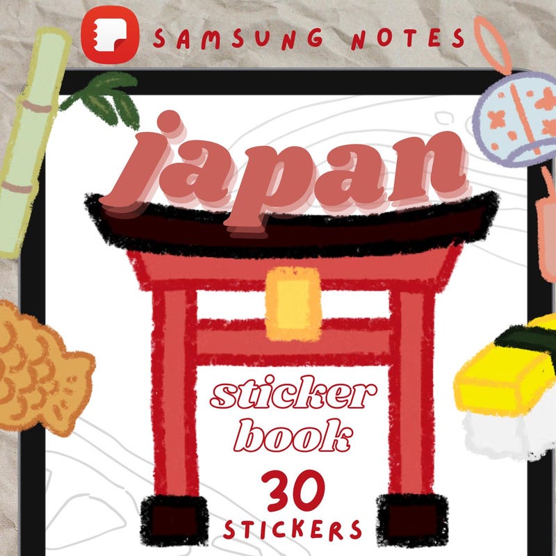 Japanese Sticker Book - Etsy