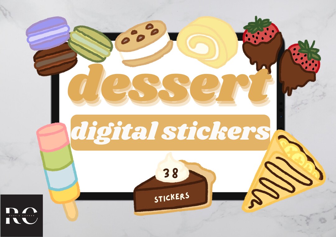 Dessert Digital Stickers - Etsy