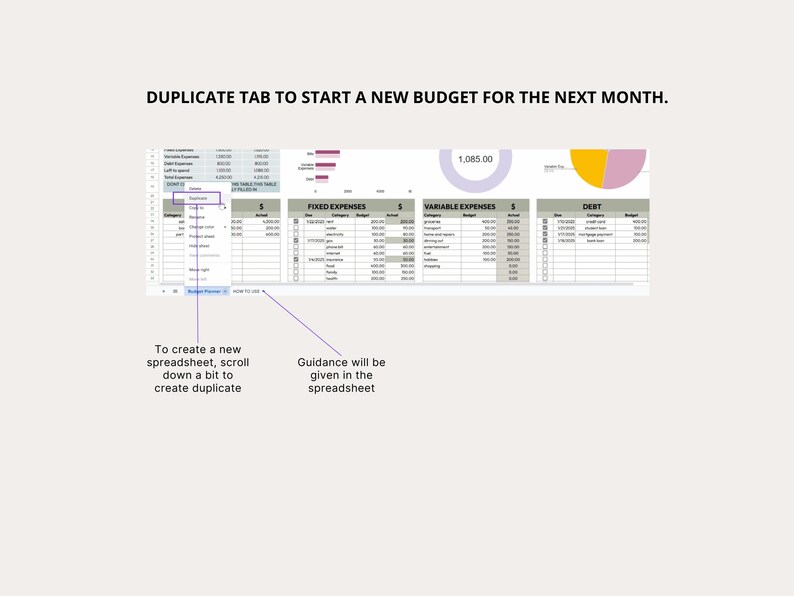 Monthly Budget Planner Google Sheet, Cute Budget Planner Spreadsheet ...