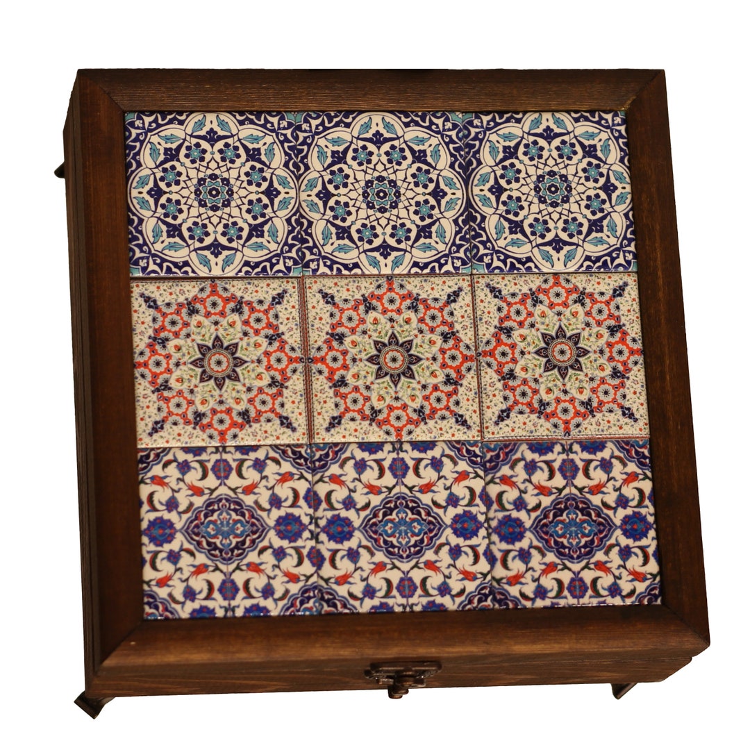 Mexican Jewelry Box. Handmade Ceramic Box. Birthday Gifts. Wooden Box ...