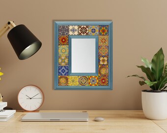 Tile Mirror. Handmade Ceramic Mirror. Birthday Gifts. Turkish Custom ...