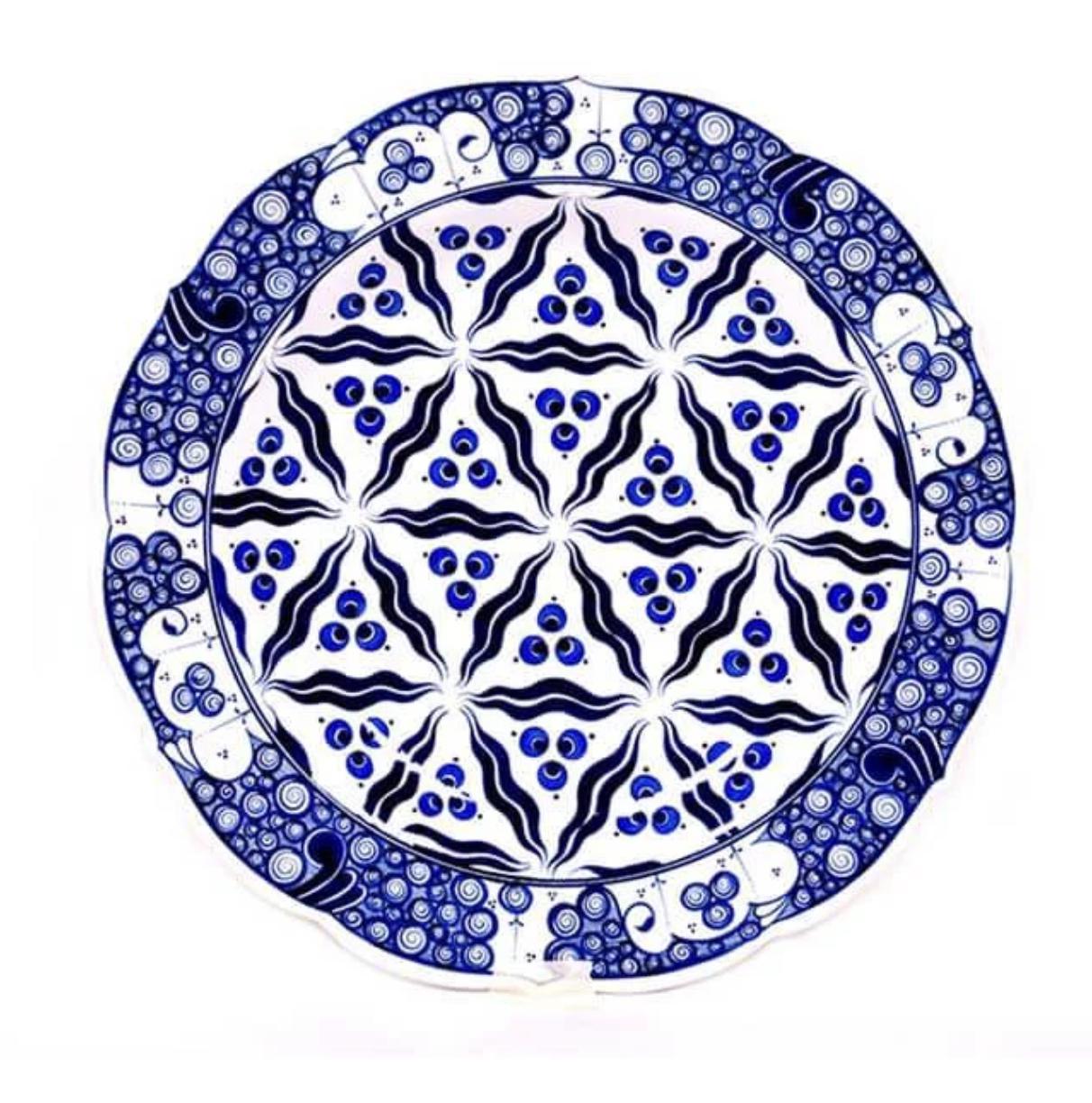 Iznik Plate Chintamani Cintamani Tile Art Design Handmade Unique ...