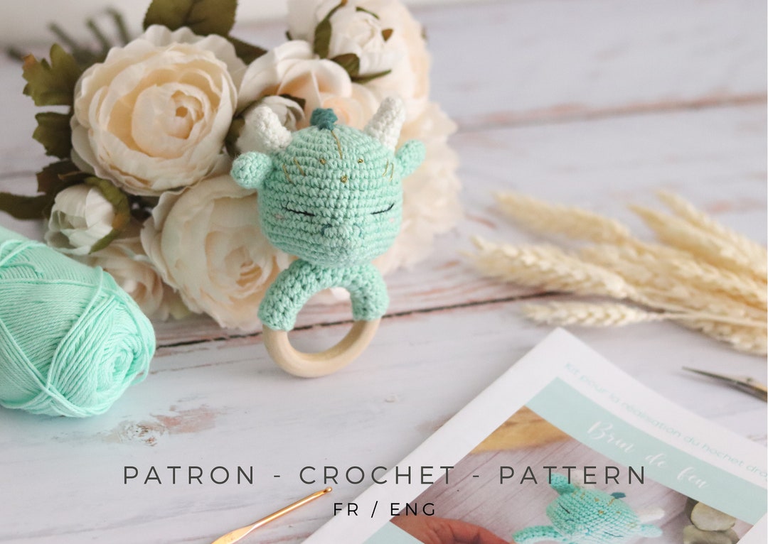 Crochet Pattern Dragon Rattle Girl and Boy PDF French, English Pattern ...