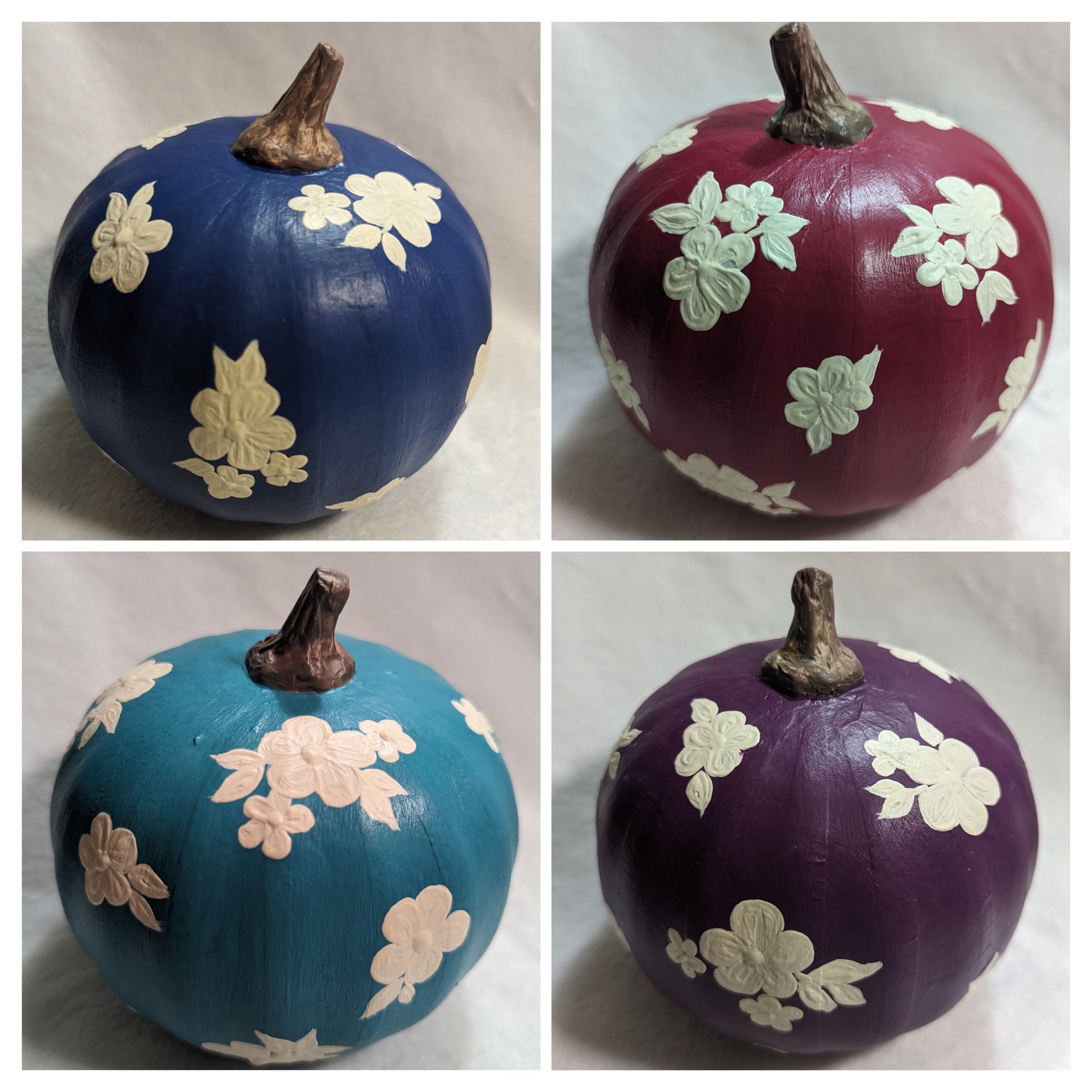 Hand Painted Paper Mache Pumpkins - Etsy