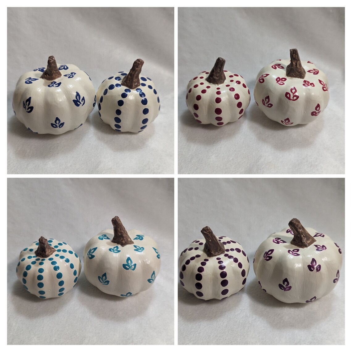 Hand Painted Paper Mache Pumpkins - Etsy