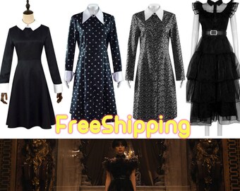 Wednesday Costume Prom Dress - Etsy