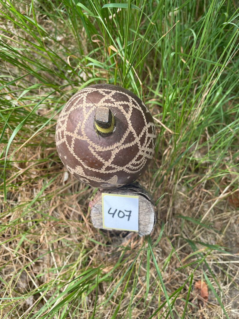 Shipibo Rattle, Shamanic Icaro Pattern Gourd Rattle, Shipibo Icaros ...