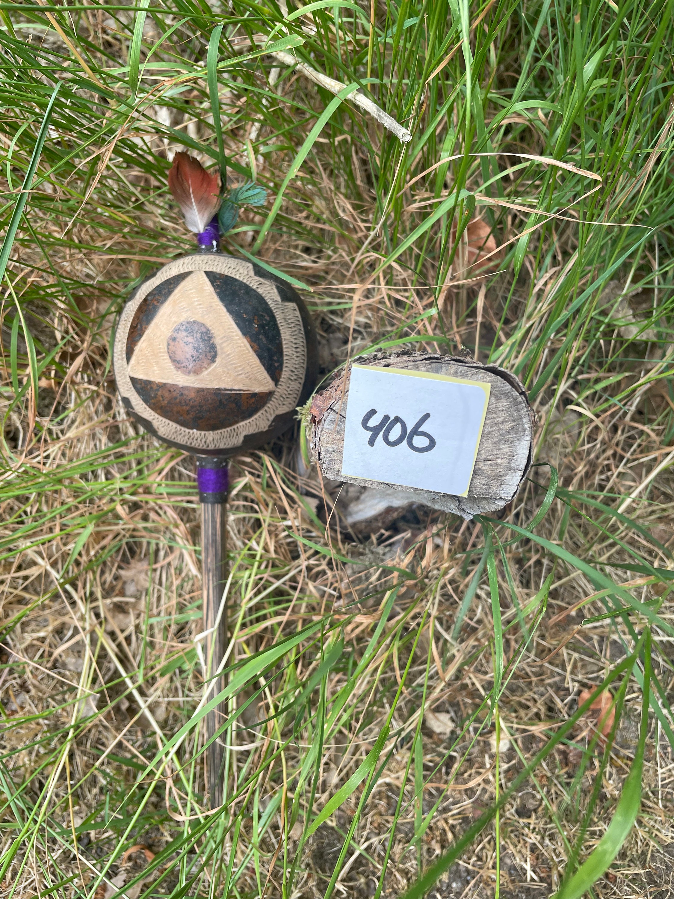 Sun God Rattle Shamanic Icaro Pattern Gourd, Shipibo Icaros, Maraca ...