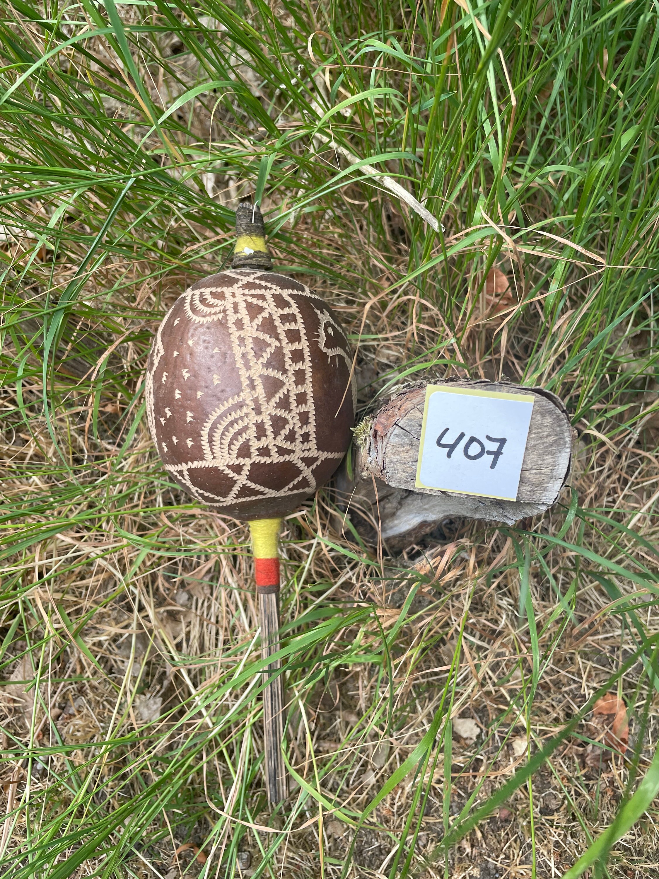 Shipibo Rattle, Shamanic Icaro Pattern Gourd Rattle, Shipibo Icaros ...