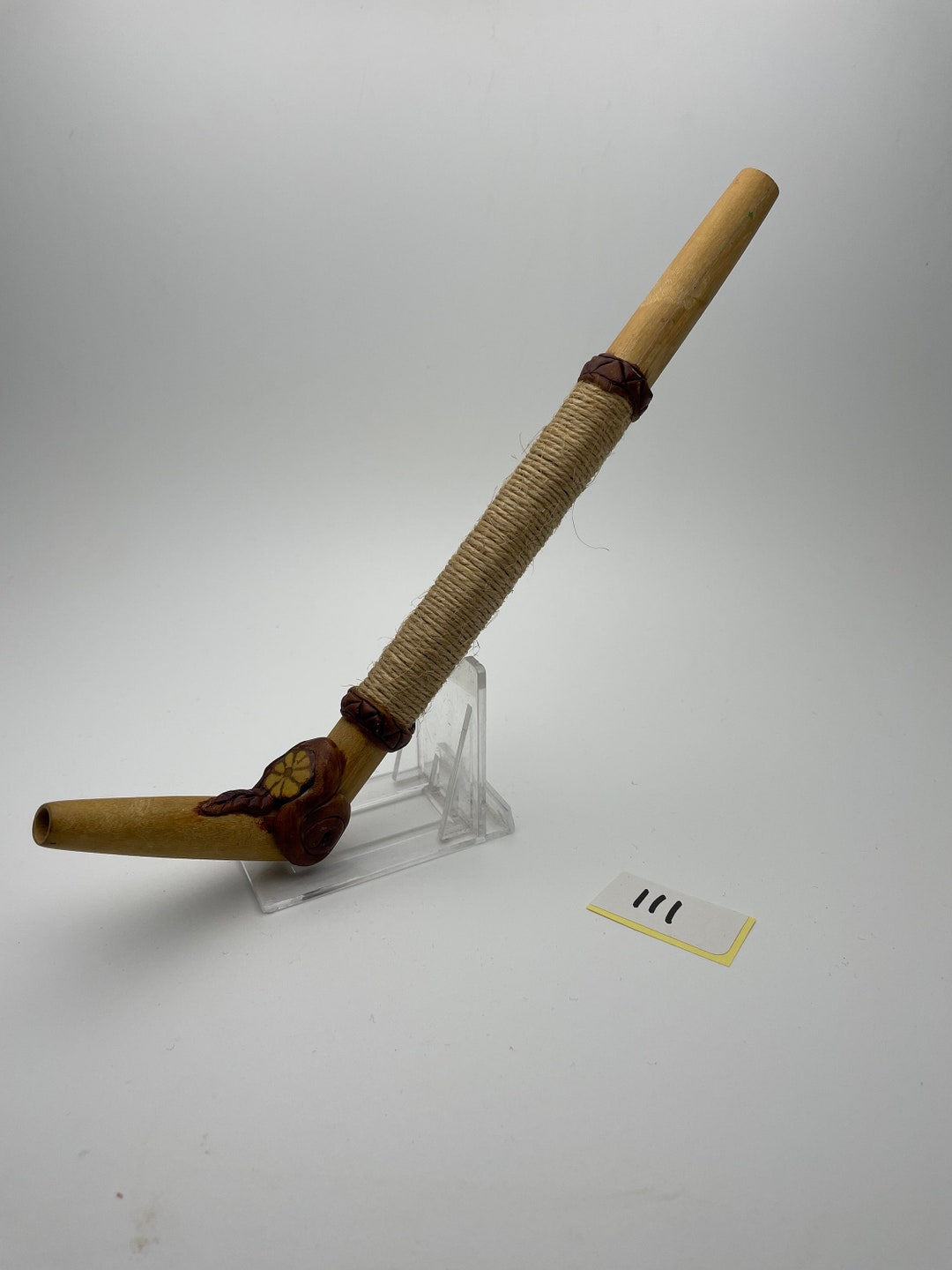 Tepi Shipibo Caapi Pipe, Decorated With Chambira 100% Organic Rope,tepi ...