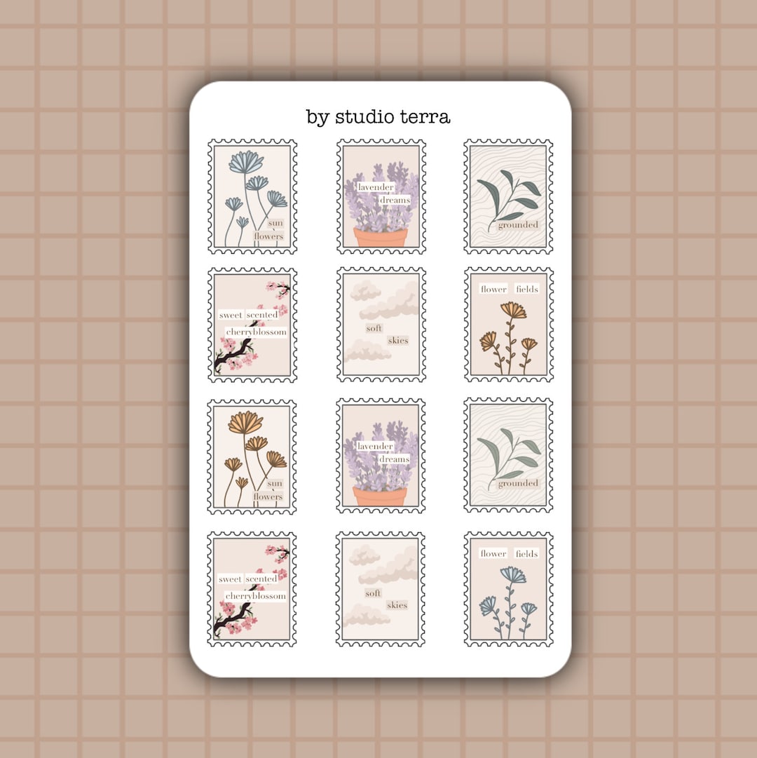Spring Words and Flowers Stickers | Bullet Journal Stickers, Scrapbook ...
